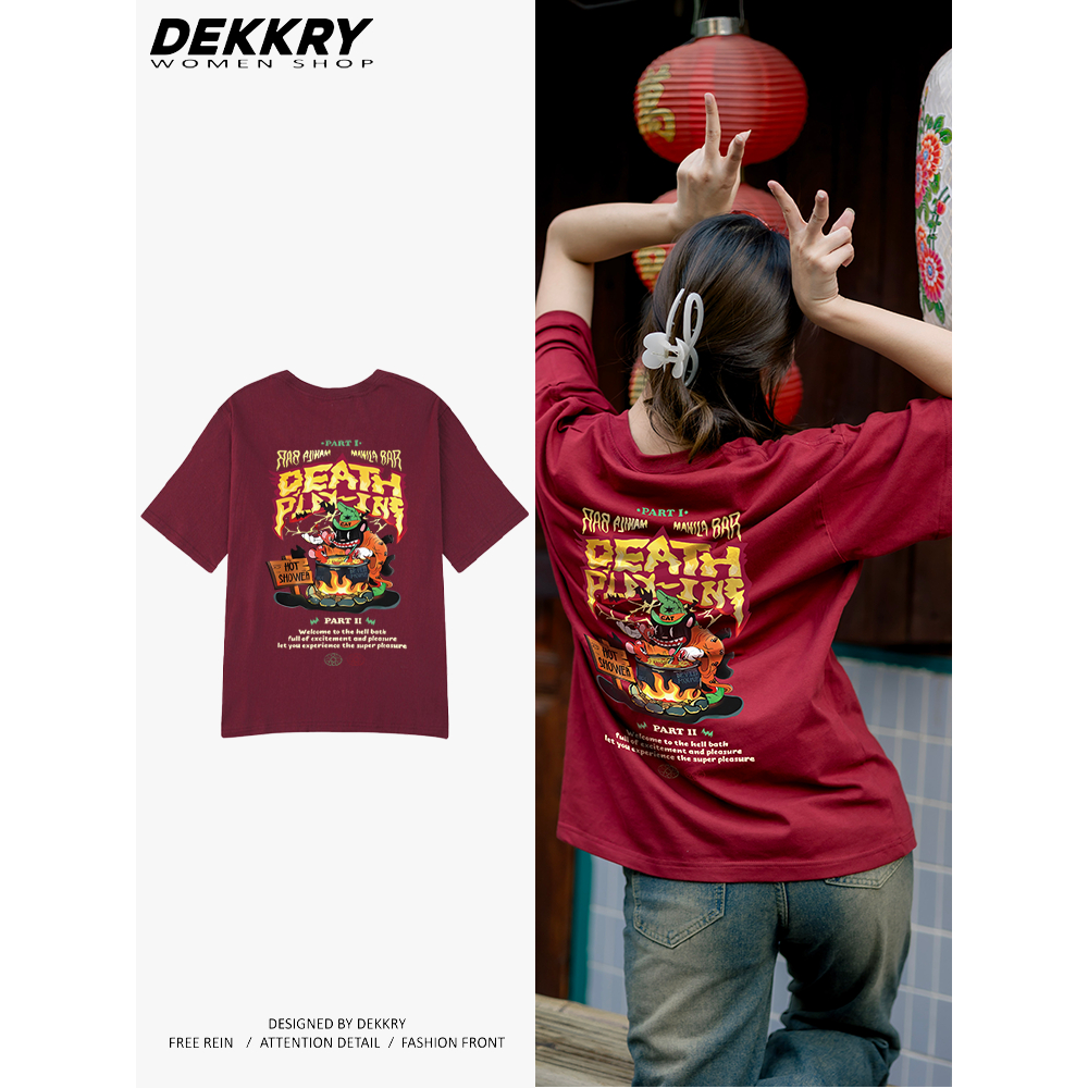 Dekkry เสื้อยืดโอเวอร์ไซซ์สไตล์ IG ลายแมวเชฟสุดชิค ดีไซน์เก๋ ใส่ได้ทั้ง ...