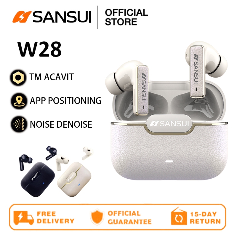 Sansui W28 ANC ENC หูฟังลดเสียงรบกวน BT 5.4 หูฟังโหมดเกม Latency ต่ําอายุการใช้งานแบตเตอรี่ยาว ...