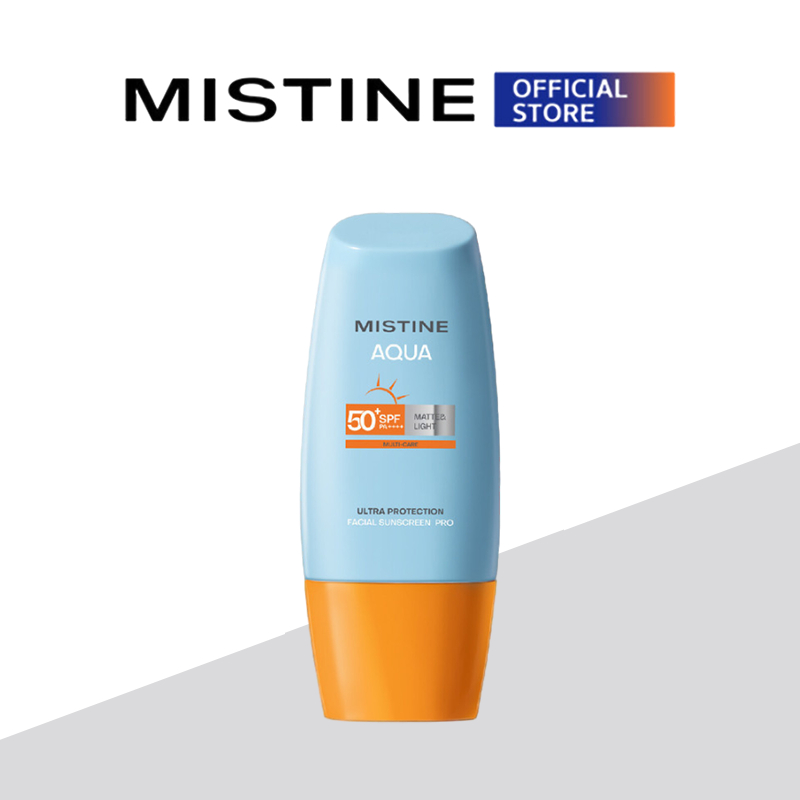 [เซตสุดคุ้ม] Mistine Aqua base Ultra Protection matte & light face sunscreen pro SPF50 PA 40 ml ...