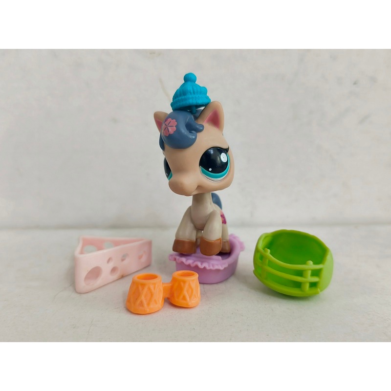 Lps รูปม้าสีน้ําตาล #7081 W/5 ชิ้นอุปกรณ์เสริม Littlest Pet Shop ของ ...