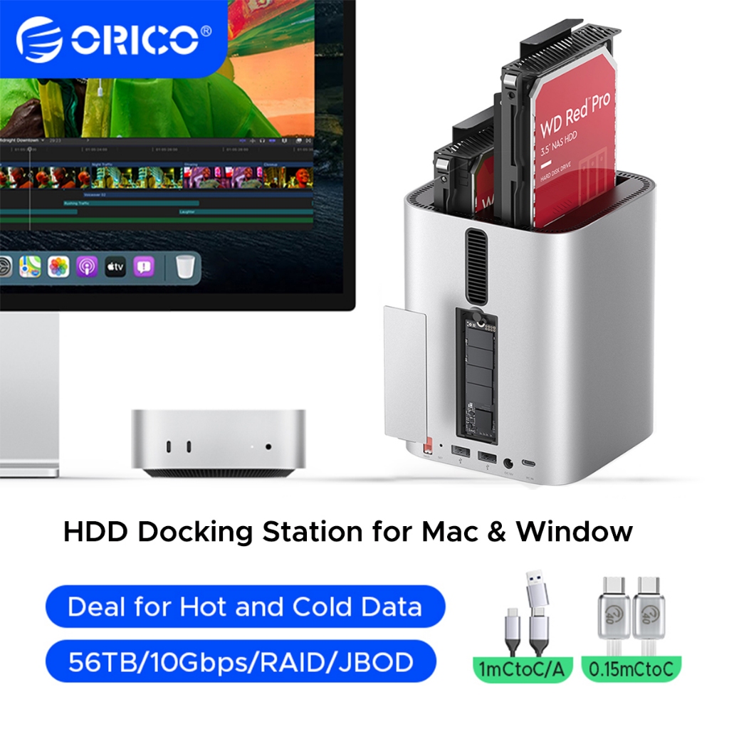 ORICO MiniTower SSD/HDD Docking Station With M.2 Enclosure For Mac Mini ...