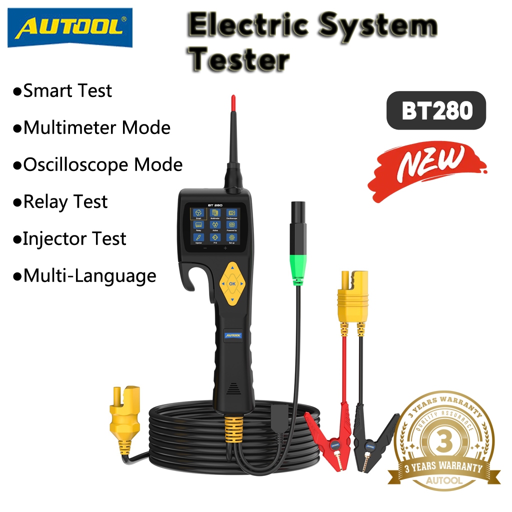 Autool bt280 เครื่องสแกนเนอร์ไฟฟ้า ทดสอบแรงดันไฟฟ้ารถยนต์ | Shopee Thailand