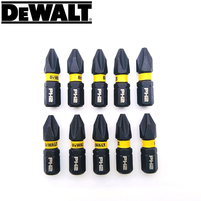 Dewalt PH2 สีดํา 25MM Cross Impact Drill Bits ความแข็งสูงช่างไฟฟ้าเฉพาะ ...