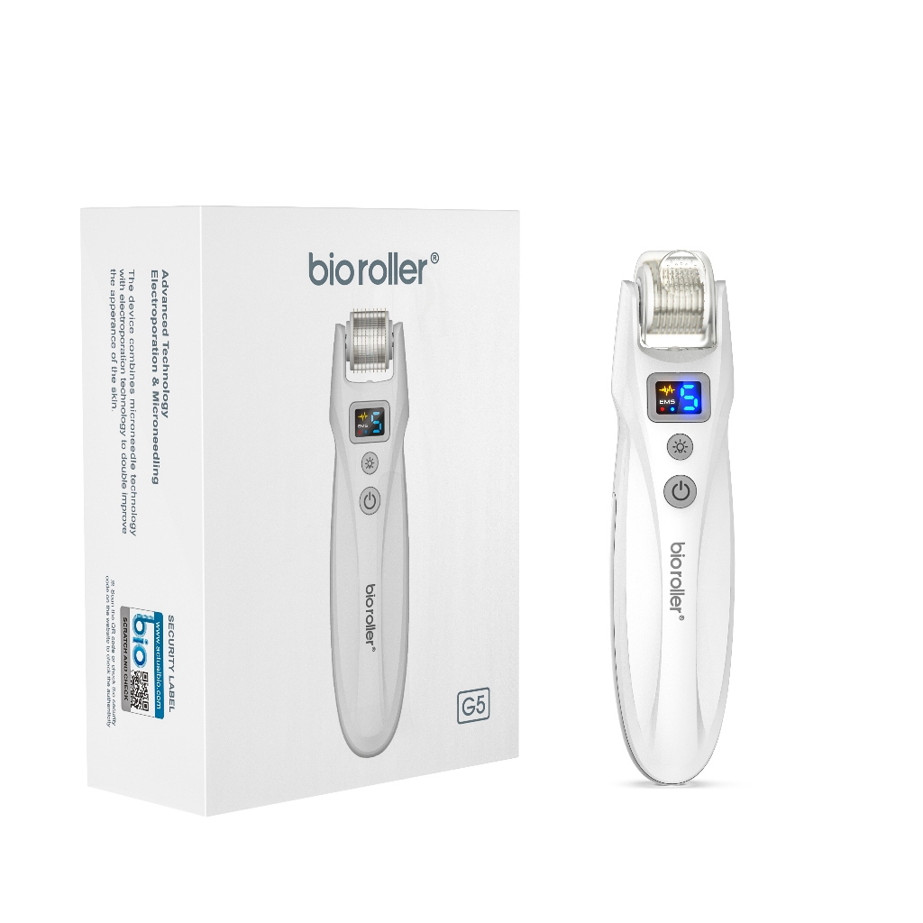 Bio Roller G5 Micro Roller Derma Roller ไฟฟ้า, EMS Beard Roller พร้อมไฟ ...