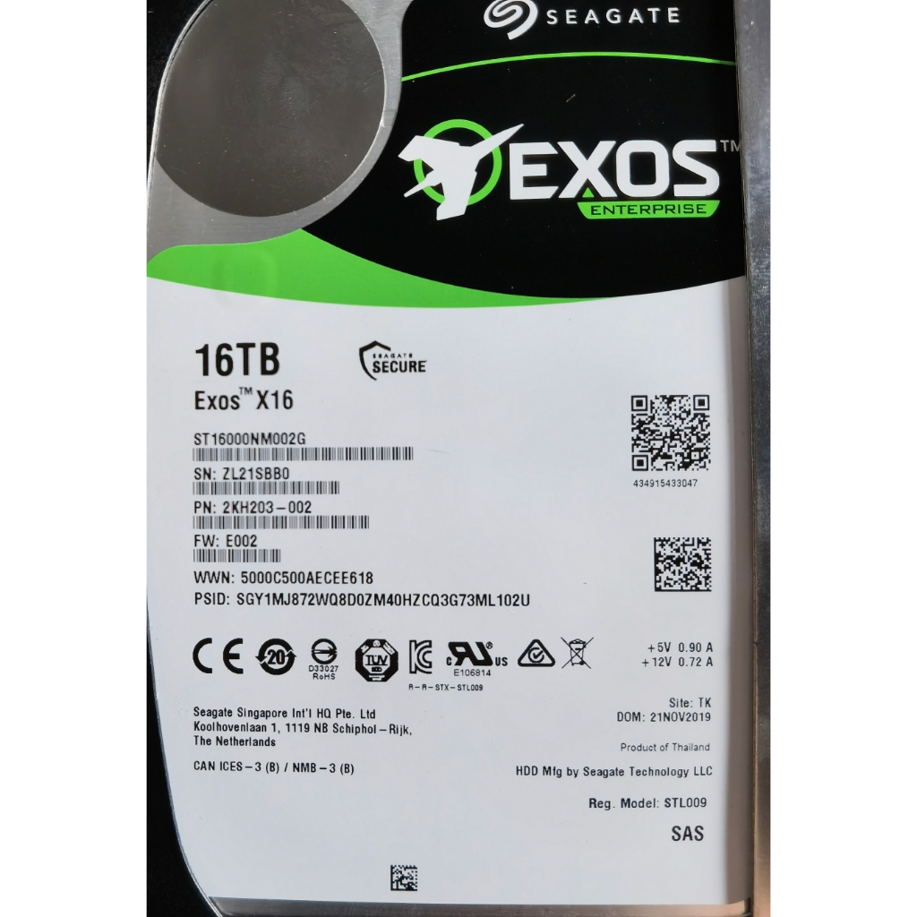 21 ปี 10T 16T 18T SAS ST16000NM002G ST18000NM004J ฮาร์ดไดรฟ์เครื่องจักร | Shopee Thailand