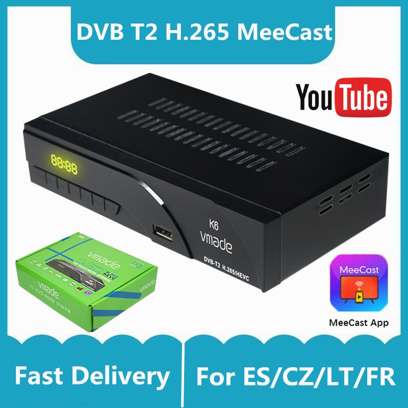 K6 DVB-T2 กล่องทีวี + WIFI DVB T2 in Terrestrial กล่องรับสัญญาณทีวี ...