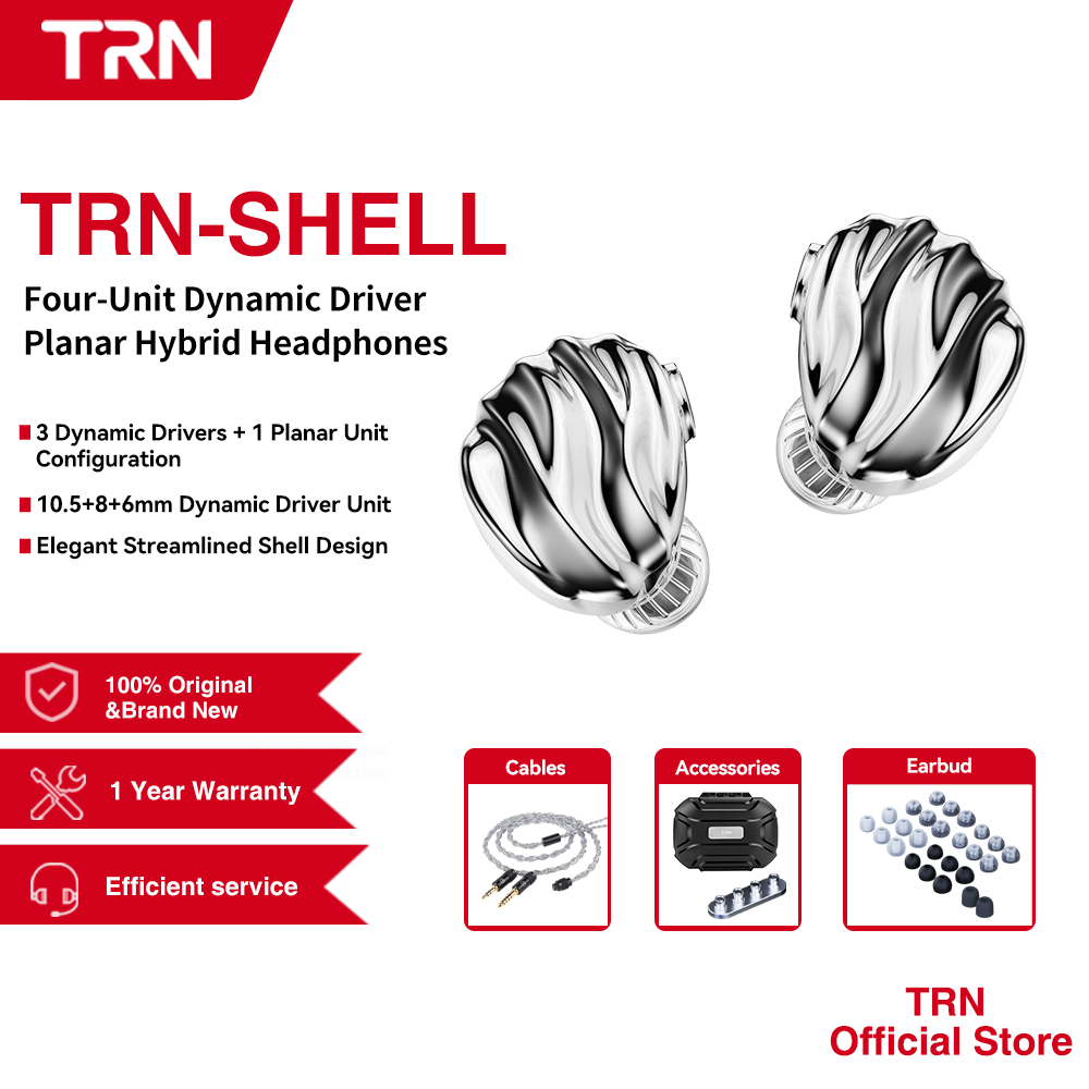 TRN Shell หูฟัง HiFi แบบ 4 ไดรเวอร์ – ไดรเวอร์ไดนามิก 3 ตัว + ไดอะแฟรม ...