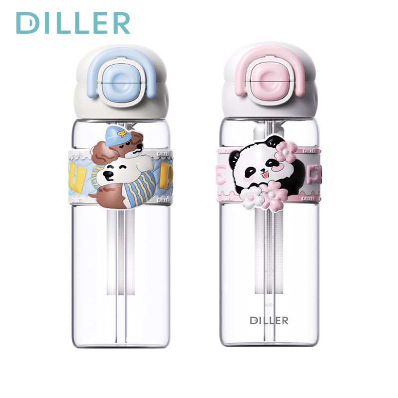 Diller Tritan ขวดน้ํารั่วซึม BPA-Free พร้อมหลอดและพวย 700ml D2512 D2532 | Shopee Thailand