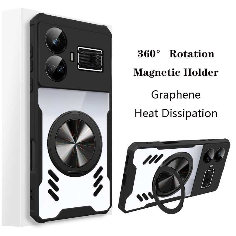 แม่เหล็ก360° ขาตั้งหมุนเคสโทรศัพท์สําหรับ OPPO Realme GT 5 GT5 Pro 5G ...