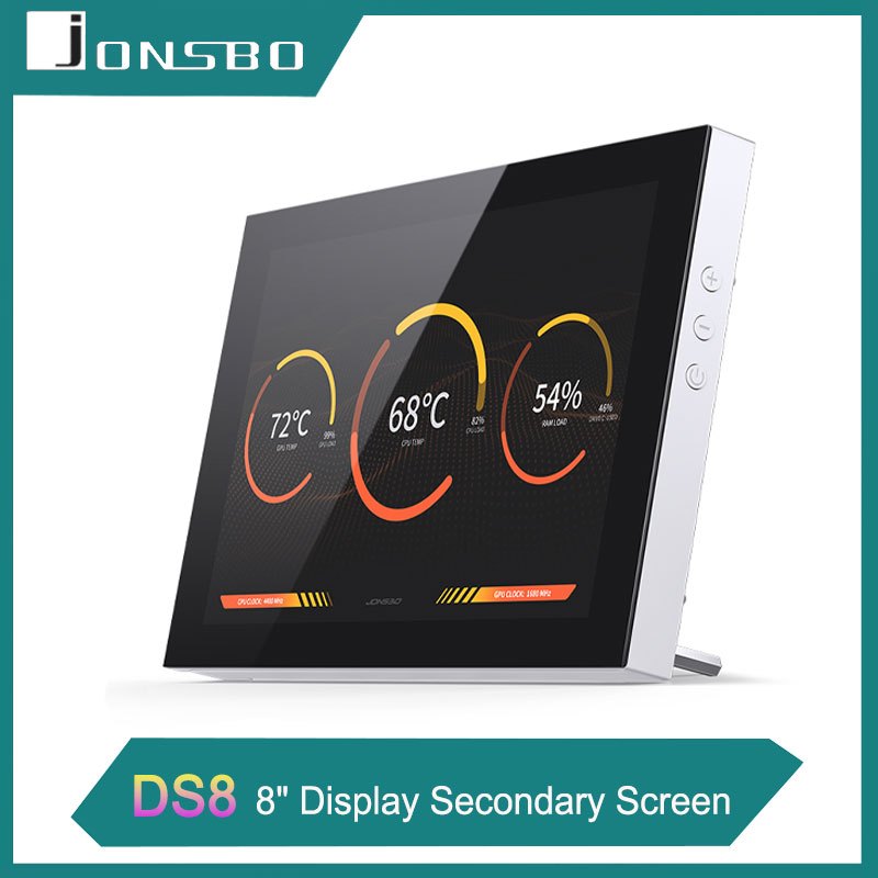 Jonsbo DS8 สีดํา/สีขาวคู่สีความละเอียดสูงจอแสดงผลคอมพิวเตอร์ LCD หน้าจอรอง D31/41 แชสซีหน้าจอ 8 ...