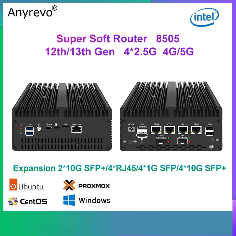 Solid Firewall เครื่อง 12th Gen Intel Pentium Gold 8505 10G/1G SFP 4*2 ...