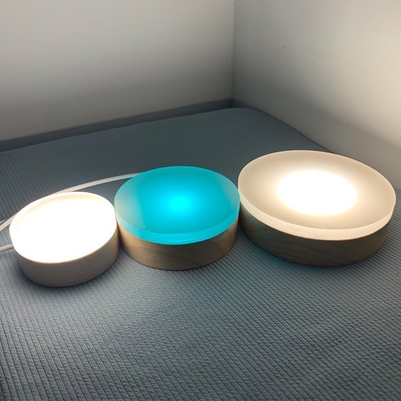 Yonii กระดานหนาช่องมองภาพไม้โคมไฟกลางคืนขนาดเล็กขัดบรรยากาศฐานไม้เนื้อ ...