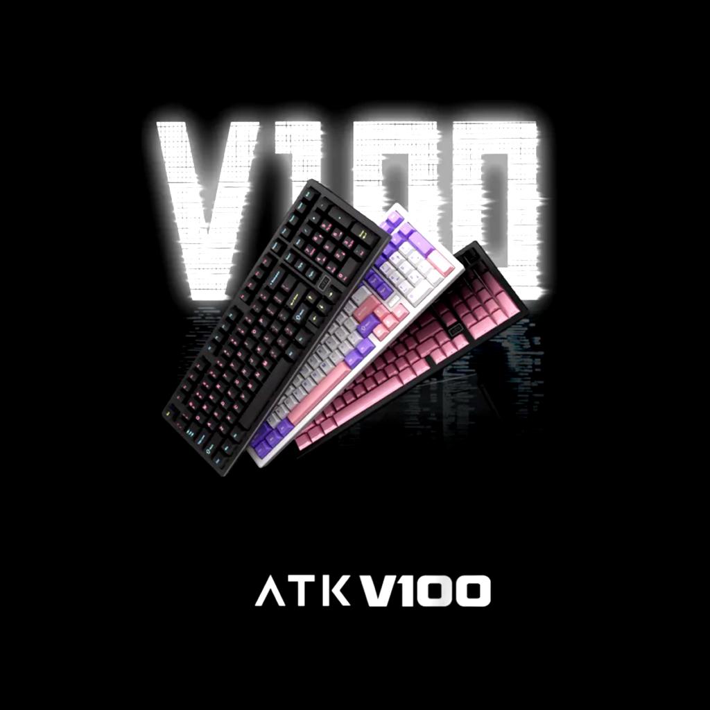 Atk V100 | คีย์บอร์ดไร้สายแบบกลไก | Hot Swap | Rgb | ปะเก็นอลูมิเนียมอัลลอยด์ครึ่ง | Pjf ...