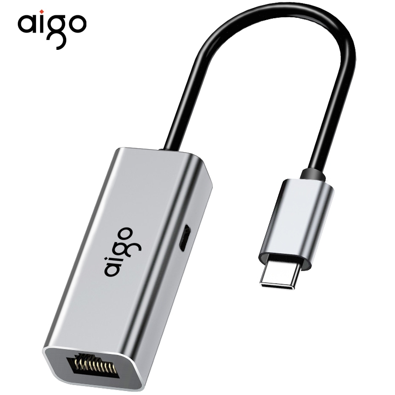 Aigo Type C Lan network card Ethernet Adapt Type C ถึง RJ45 gigabit การ์ดเครือข่ายภายนอก ...