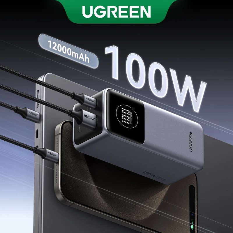 UGREEN Nexode 100W 12000mAh Power Bank Portable PD Fast Charging ...