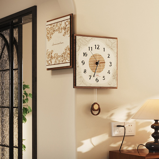 Vintage Corner Clock Living Room Decoration Wall Clock Corner Clock ...