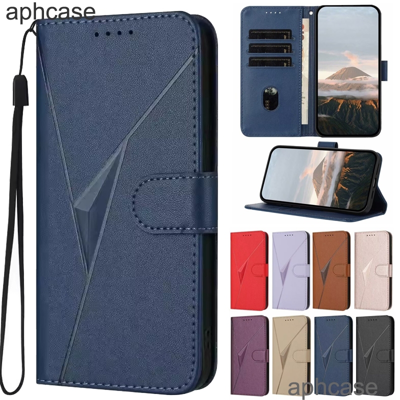 3d สามเหลี่ยมสําหรับ Xiaomi Redmi 14C 13C A4 A3 12 10 10C 10A 9T 9C 9A 9 Pro หนังหนังสือกระเป๋า ...