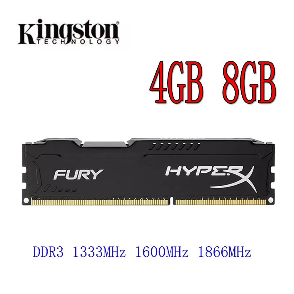 Kingston HyperX Fury DDR3 PC RAM 4GB 8GB DDR3 1333/1600/1866MHz หน่วยความจําเดสก์ท็อป DIMM ...
