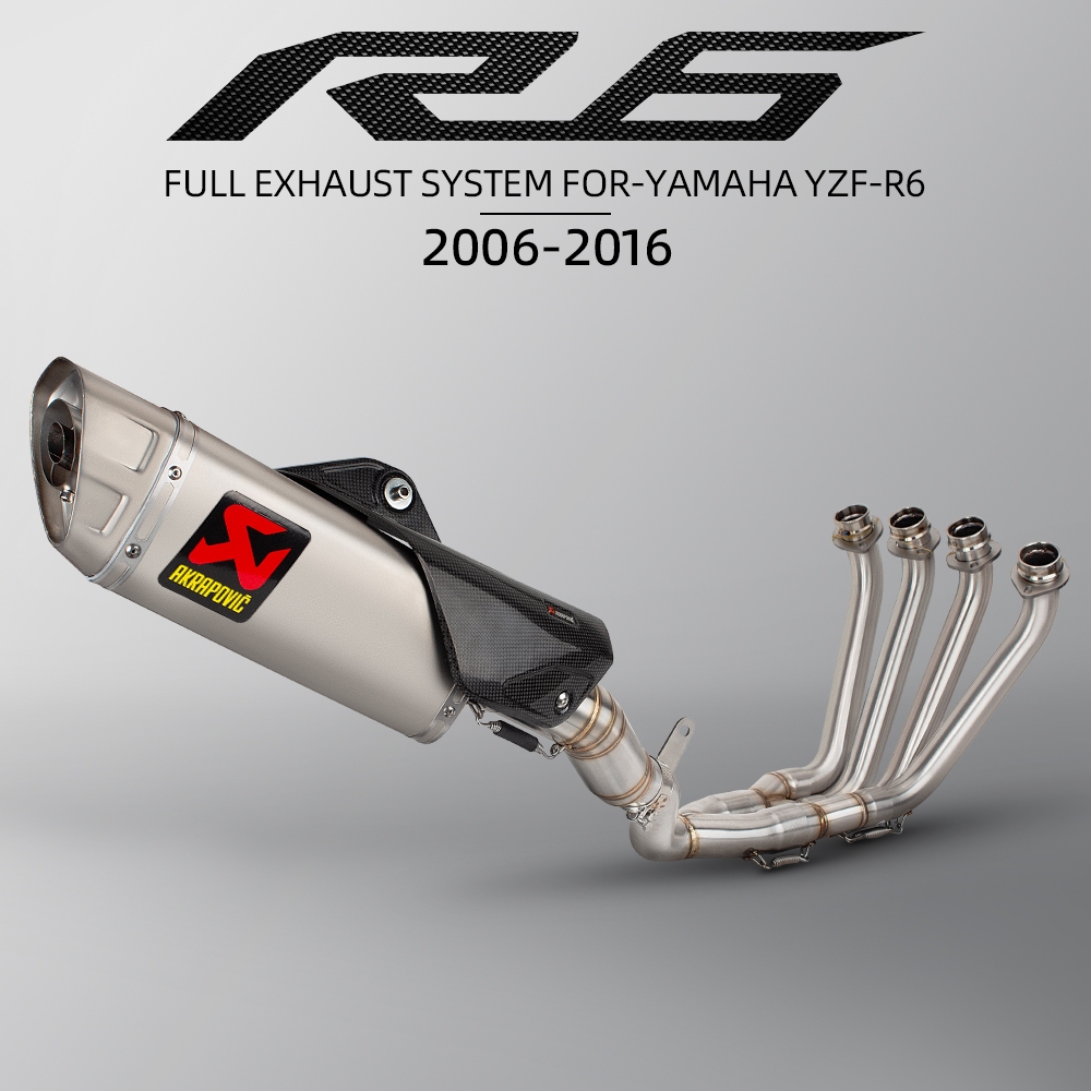 Akrapovic R1/M1 ฝาครอบคาร์บอนท่อไอเสียสําหรับ YAMAHA YZF R6 2006-2016 ...