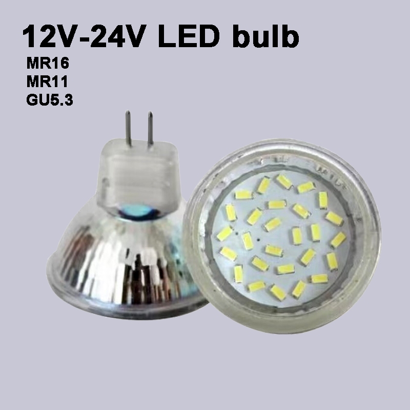 Ac/dc 12V - 24V หลอดไฟ LED โคมไฟตั้งโต๊ะ MR11 MR16 GU5.3 สปอตไลท์ความ ...