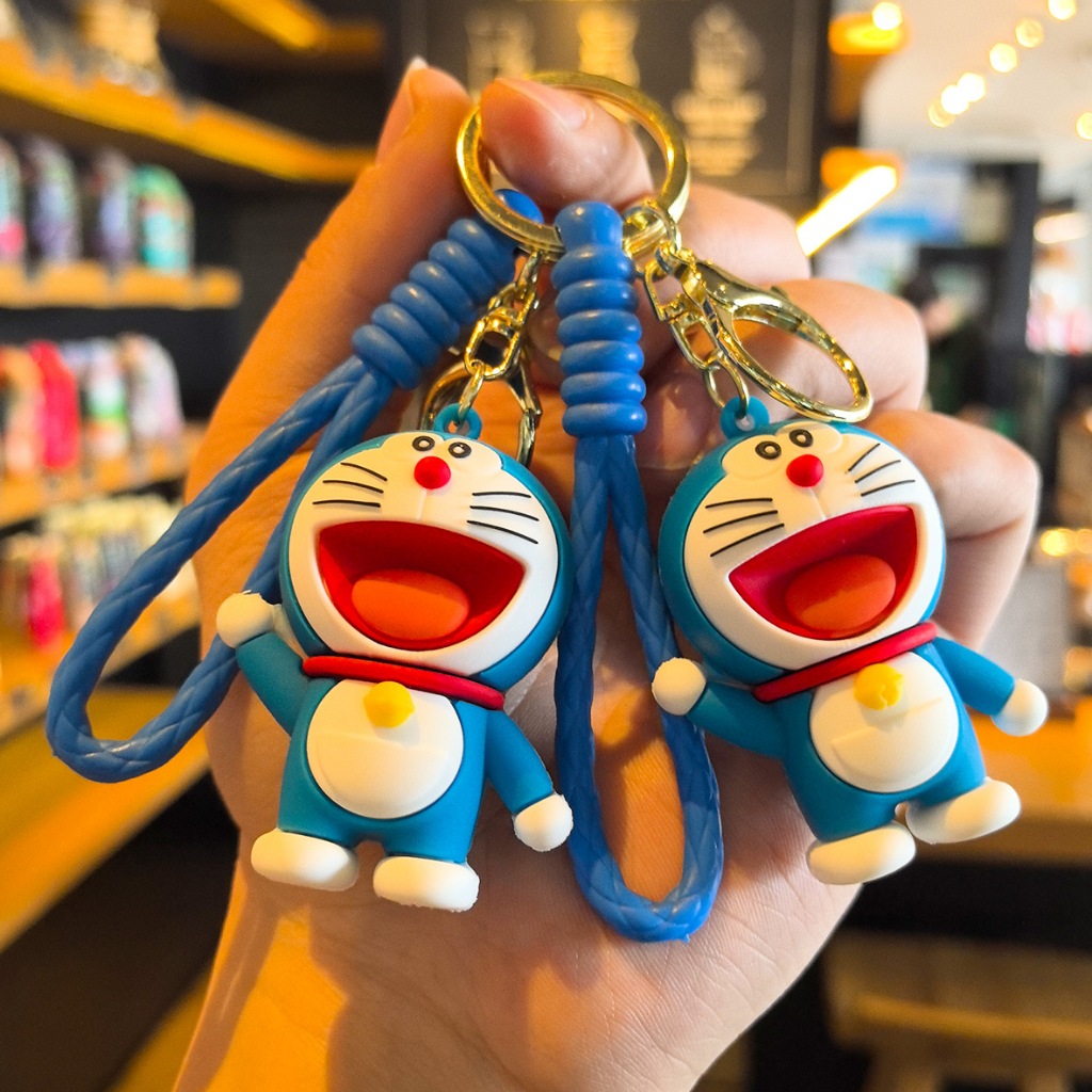 พวงกุญแจโดราเอมอนใหม่ จี้ห้อยกระเป๋า น่ารัก Ding dang Cat r พวงกุญแจ ...