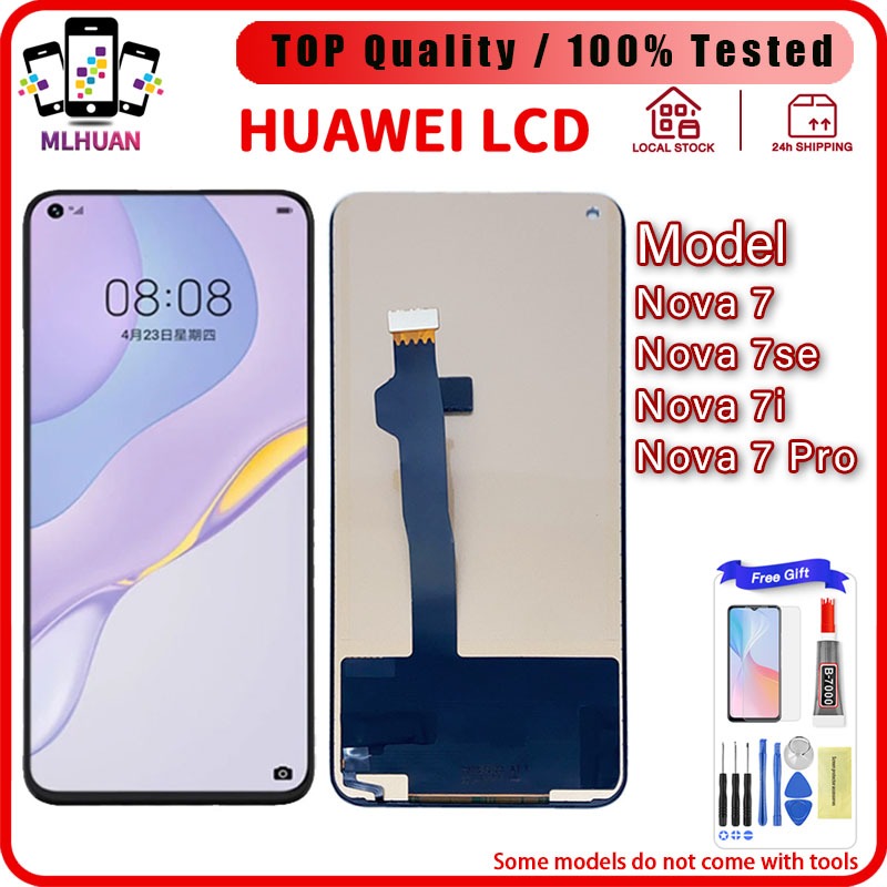 สําหรับ huawei Nova7/Nova 7se/Nova 7i/Nova 7 Pro หน้าจอภายในและภายนอกโทรศัพท์มือถือจอแสดงผลหน้า ...