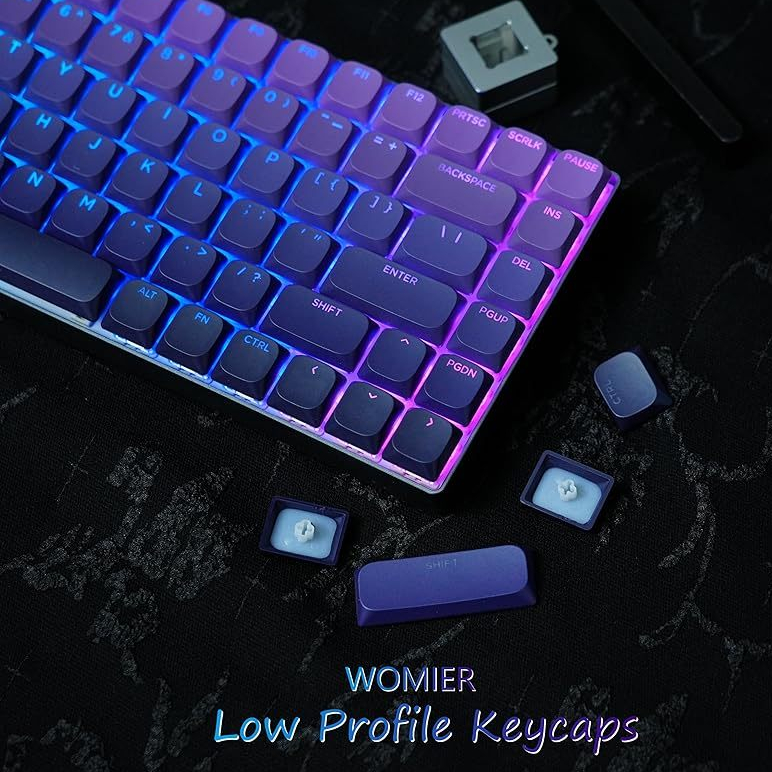 132 คีย์ Skyline R2 Low Profile PBT Double-Shot Keycaps, Gradient ...