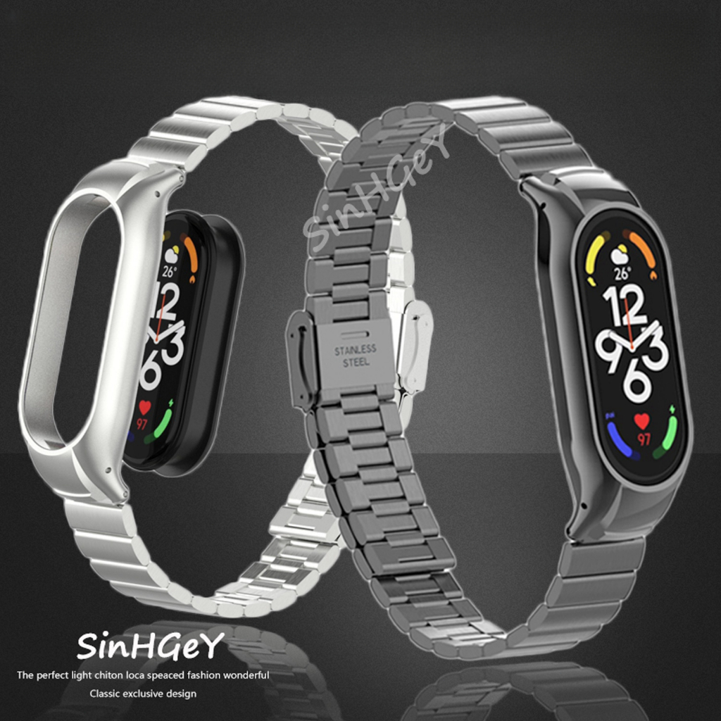 Xiaomi Mi band 10/9 Strap Mi band 3/4/5/6/7/8 Strap Metal Painted ...