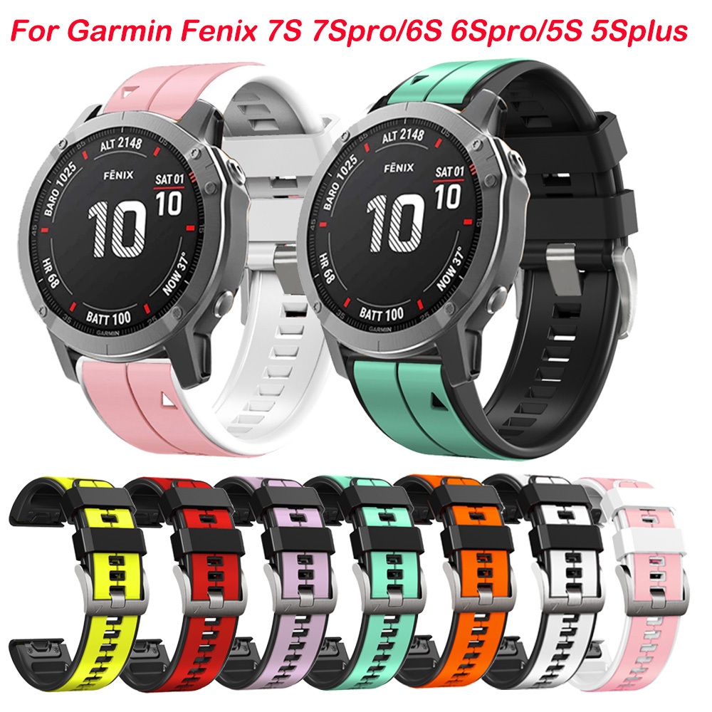 เทปเปลี่ยนซิลิโคนอ่อนนุ่ม 20mm สำหรับ Garmin Fenix 8 43mm / 7s pro / 6S pro / 5S Plus | Shopee ...
