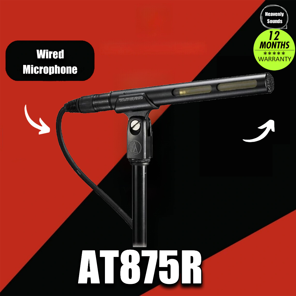 Audio Technica AT875R XLR Condenser Microphone กล้องการผลิตออกอากาศ ...