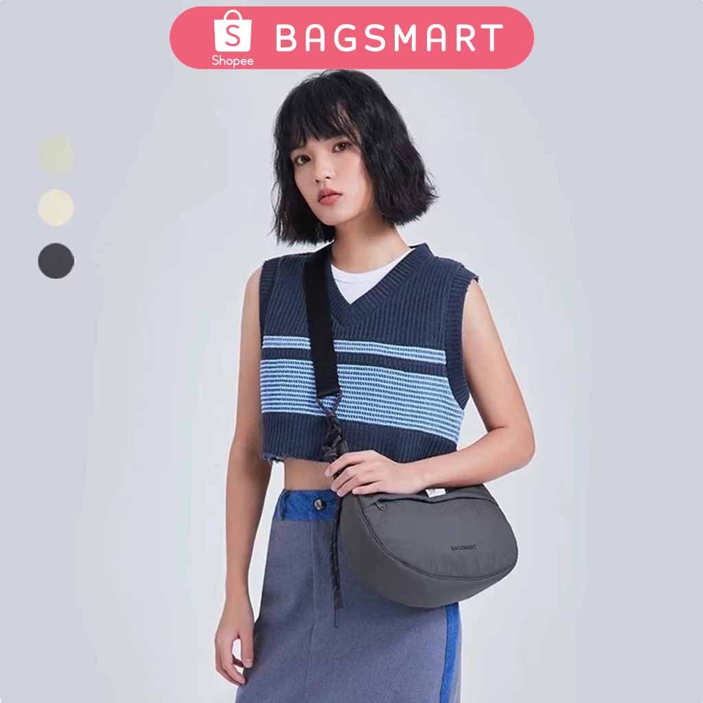 BAGSMARTกระเป๋าสะพายข้างผู้หญิงแฟชั่น Casual Dumpling Sling Bag Commuter Sport Messenger Bag ...