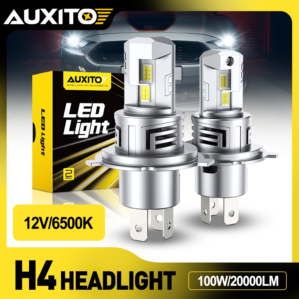 Auxito 2 ชิ้น M6S 100 วัตต์ 20000LM H4 รถ LED ไฟหน้า Super Bright 9003 HB2 ไฟหน้ารถอัตโนมัติไฟ ...