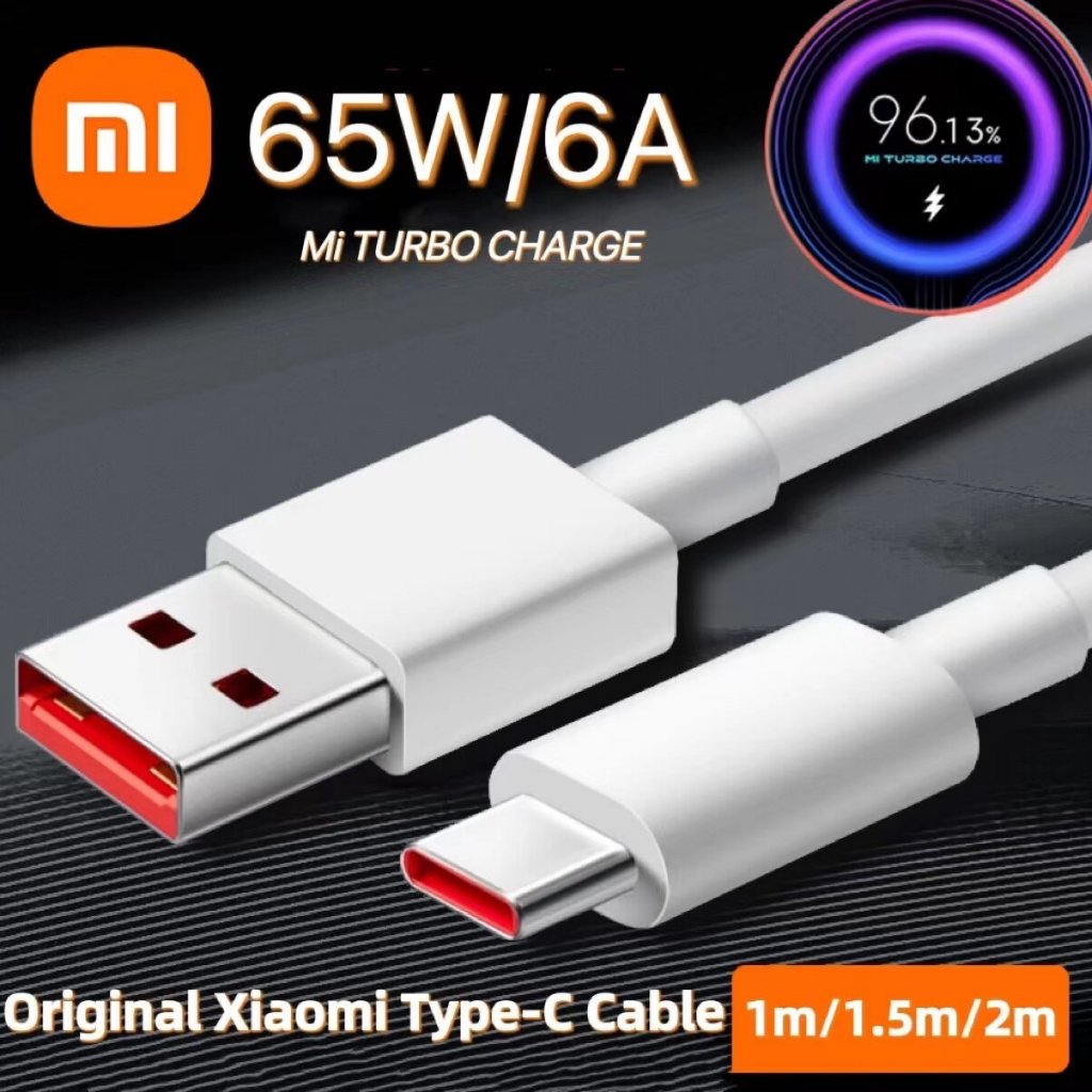 Original Xiaomi 120W Turbo สายชาร์จ USB Type-C 6A สําหรับ Xiaomi Mix4 Mi Mix พับ 12 11 Ultra 10 ...