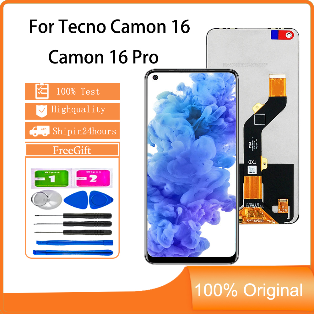 สําหรับจอแสดงผล Tecno Camon 16 CE7 16 Pro CE8 เปลี่ยนหน้าจอสัมผัส LCD ...
