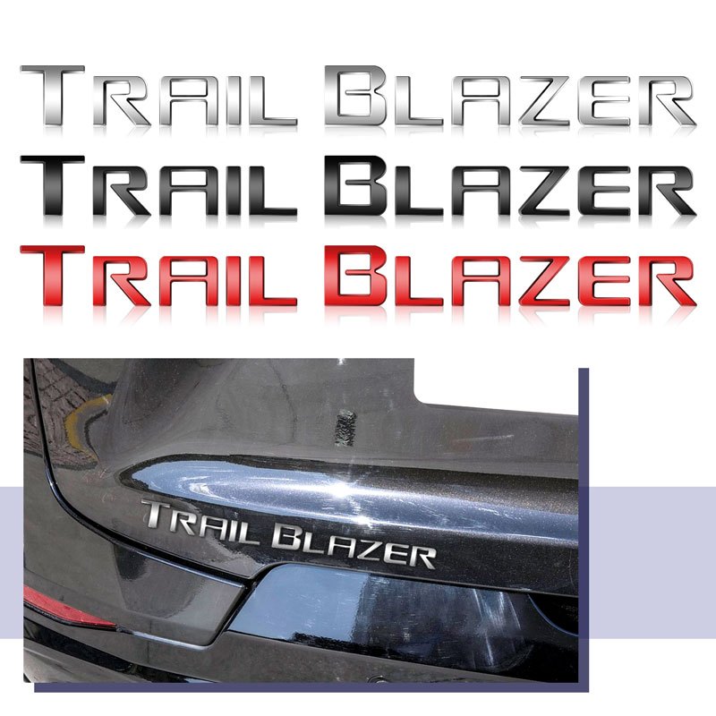 3d สติกเกอร์รถ Trailblazer ตัวอักษรโลโก้สัญลักษณ์ด้านหลังป้ายโลหะ ...