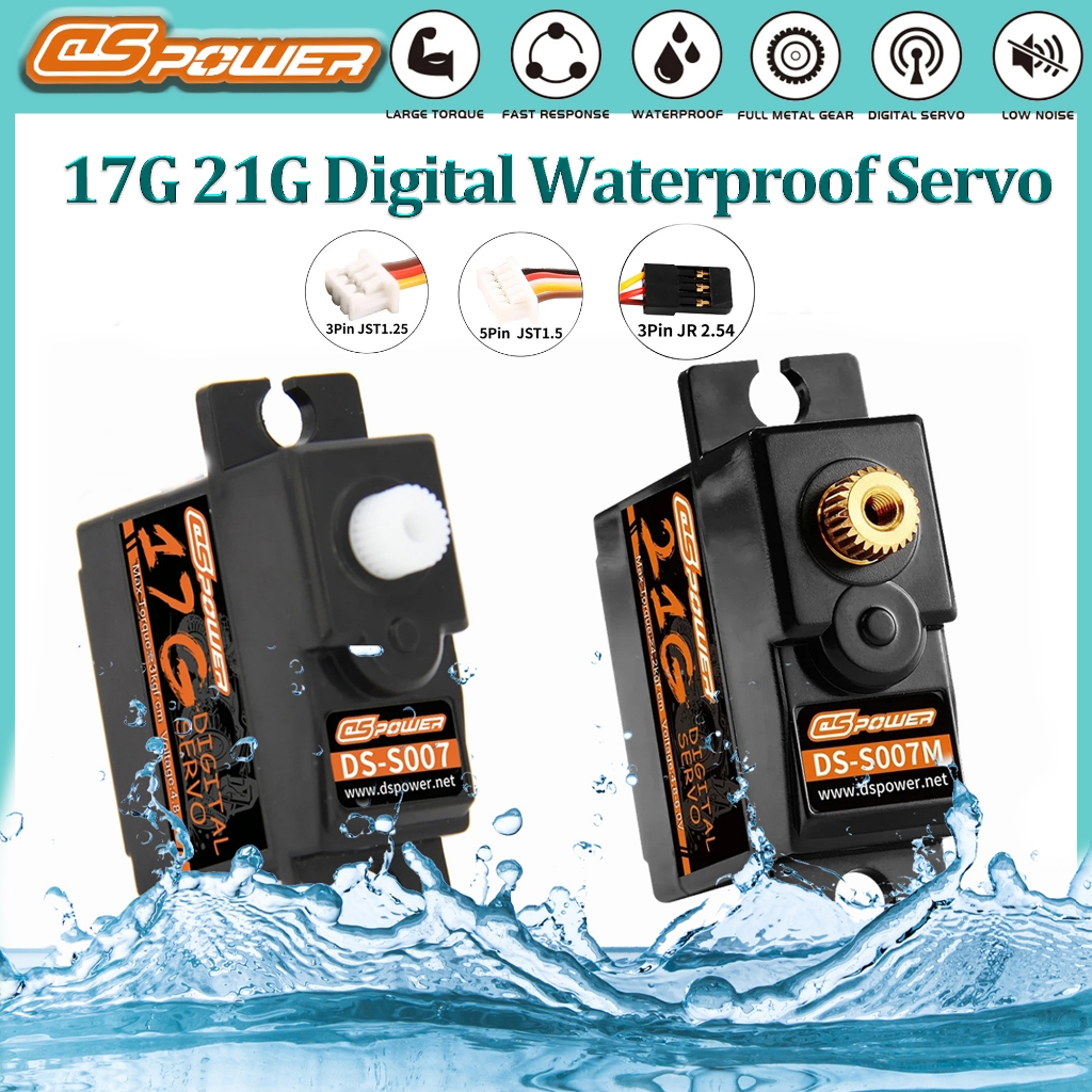 Dspower 17g 21g Mini Digital Servo มอเตอร์กันน้ําสําหรับ 1/18 1/16 1/14 Micro RC รถ HYPER GO ...