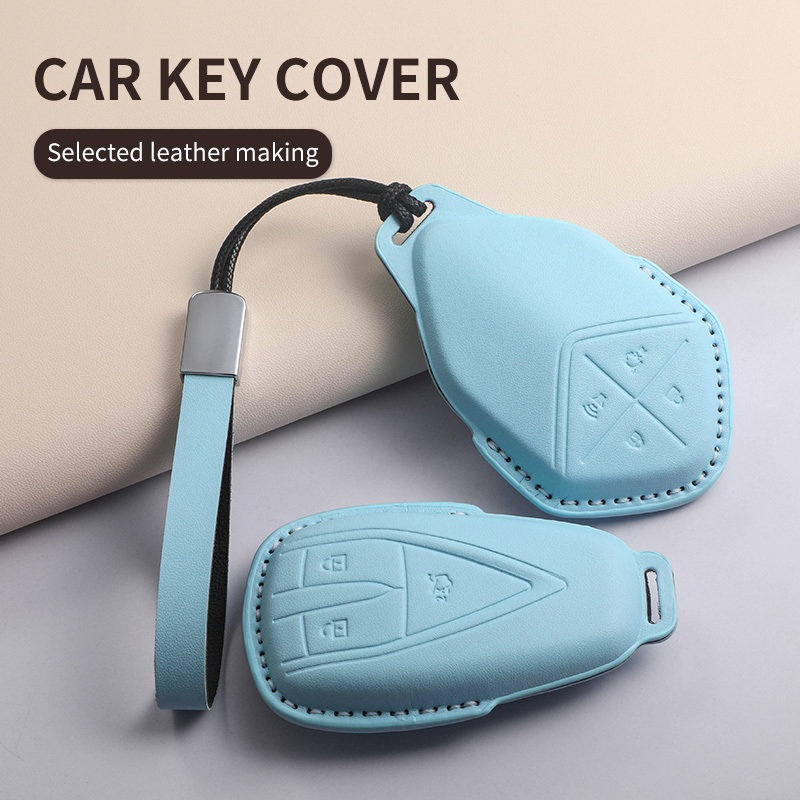 Pu หนังกุญแจรถฝาครอบรีโมท Key Fob สําหรับ Changan deepal s07 l07 รถพวง ...