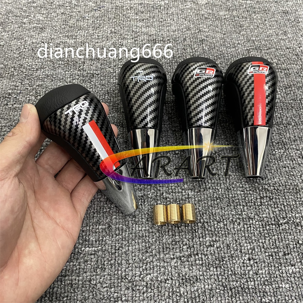 Trd GR Sport Racing คาร์บอนหนังเกียร์ Shift Knob สําหรับ Toyota GT86 GR ...