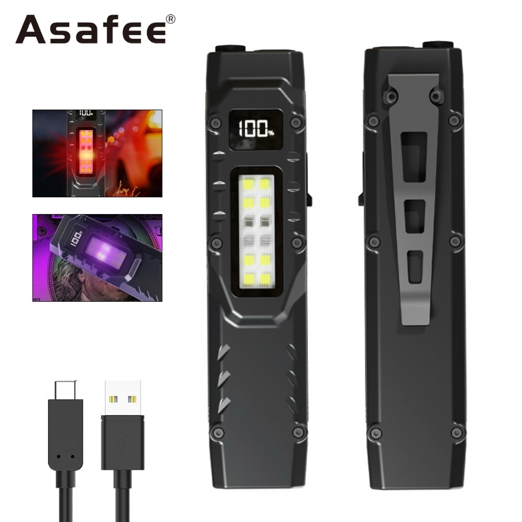 Asafee V007 ไฟฉาย 1200LM ที่มีประสิทธิภาพ 1000mAh พ็อกเก็ตกันน้ํา IPX44 ...