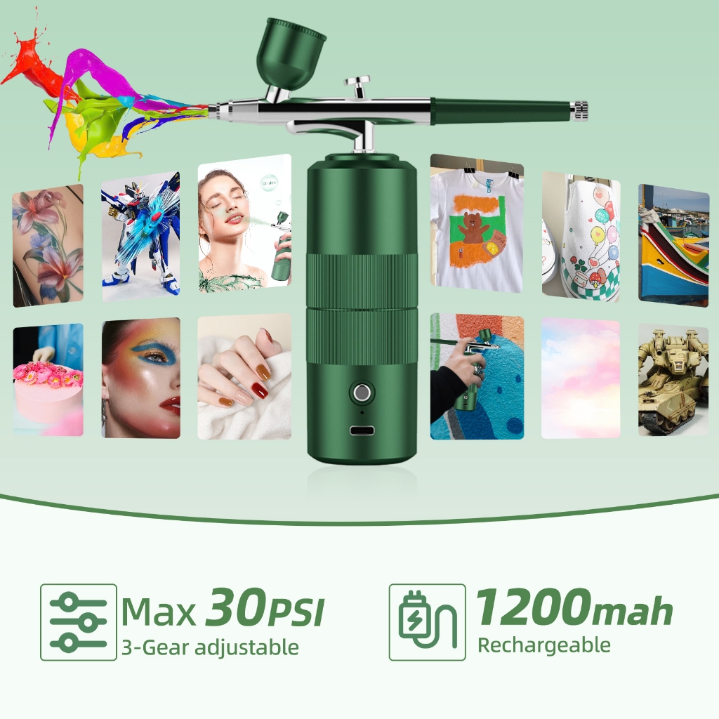 Cordless Airbrush Paint Tool Water Oxygen Injector Face Skin Care Spray ...