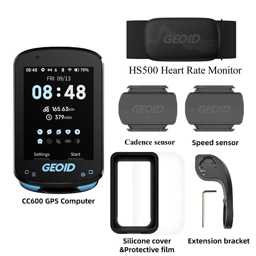Geoid CC600 หน้าจอสีจักรยานคอมพิวเตอร์สมาร์ทนําทาง GPS ไร้สายจักรยาน ...
