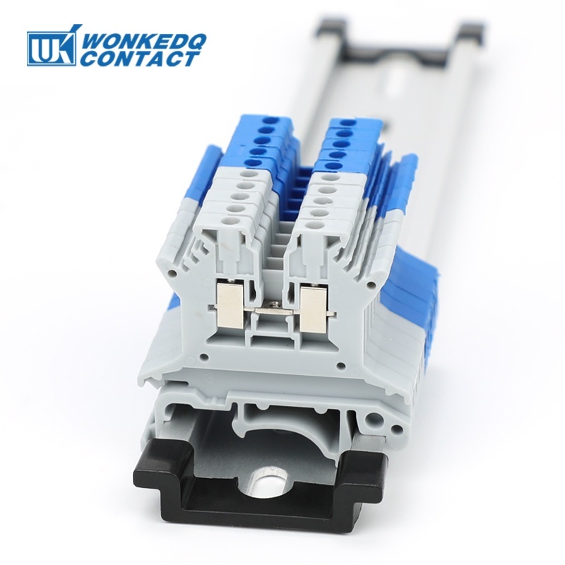 10 ชิ้น UK1.5N สกรู Terminal Block Din Rail Wire Connector 1.5mm2 สาย ...