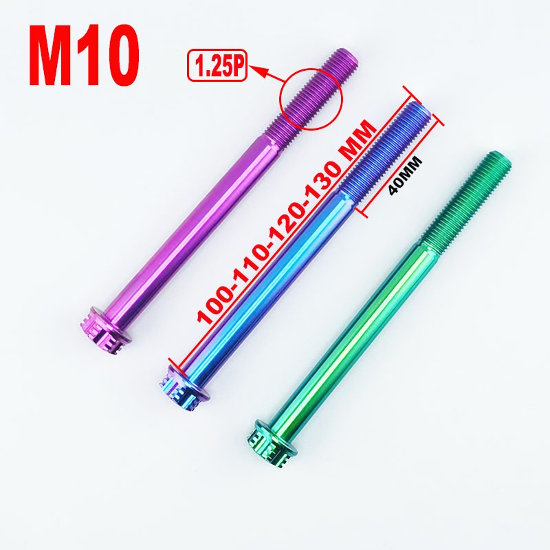Tc4/gr5 M10X90-100-110-20-130 ไทเทเนียมหน้าแปลนหัว Torx สกรูสลักเกลียว M10 รถจักรยานยนต์ ...