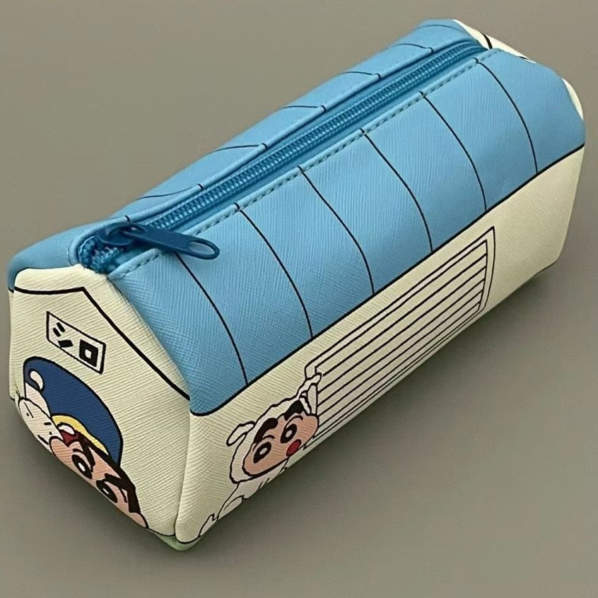 School Bus Dog House กล่องดินสอน่ารักการ์ตูน Crayon Shin-Chan ขนาดใหญ่ ...