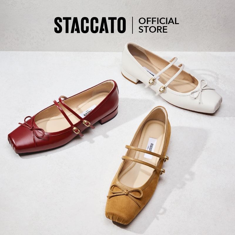 Staccato Mary Jane Ballet Flats รองเท้าแมรี่เจน ส้นแบน นิ้วเท้าเหลี่ยม ...