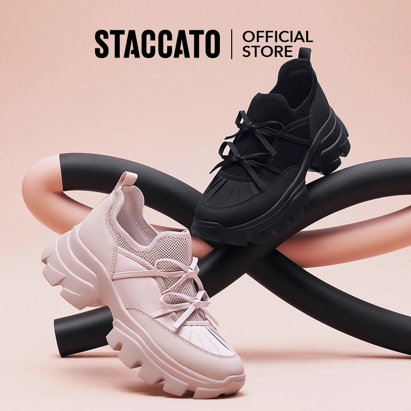 Staccato X-WOMEN Women's Retro Sneakers รองเท้าผ้าใบผู้หญิง พื้นหนา ...