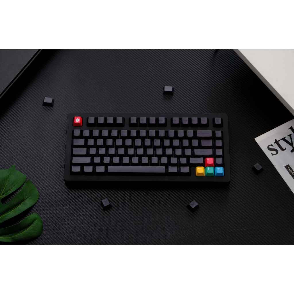 Gmk Black Grey Keycaps Set 129 Keys PBT Keyboard Cap Cherry Profile เกม ...