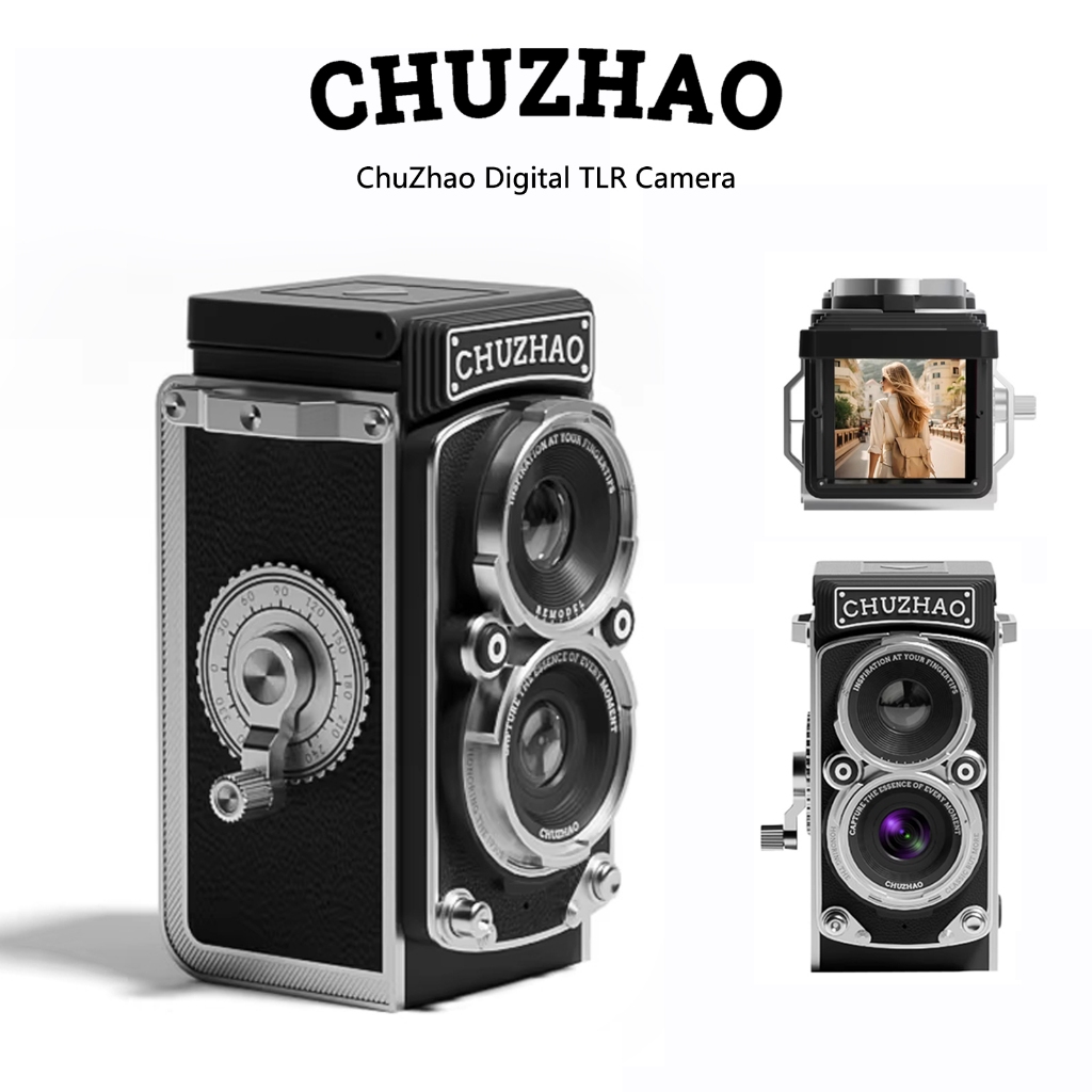 Chuzhao Digital TLR กล้องจําลอง Dual-Reverse Digital Camera Retro ccd ...