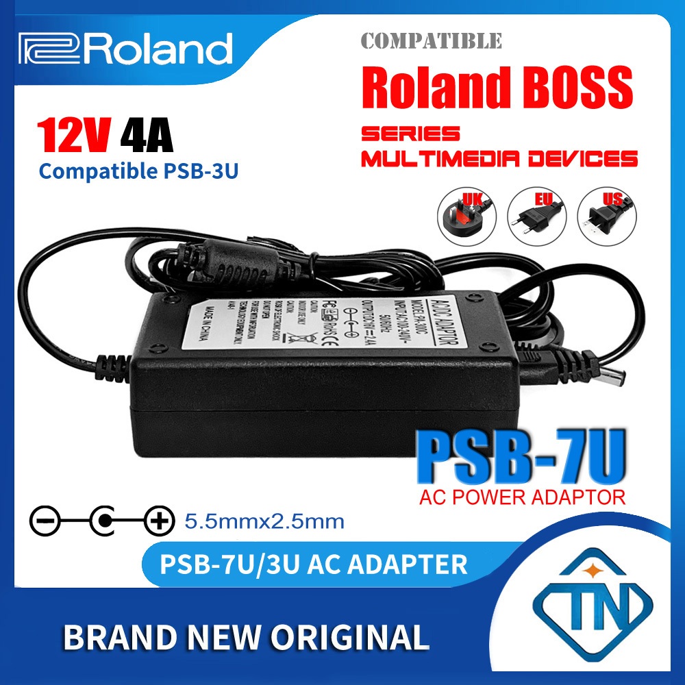 12V 4A 3.6A 3A 2A อะแดปเตอร์ AC/DC PSB-7U/3U สำหรับ Roland E-A7 E-X10 E-X50 FP-4F FP-7F FP-30X ...