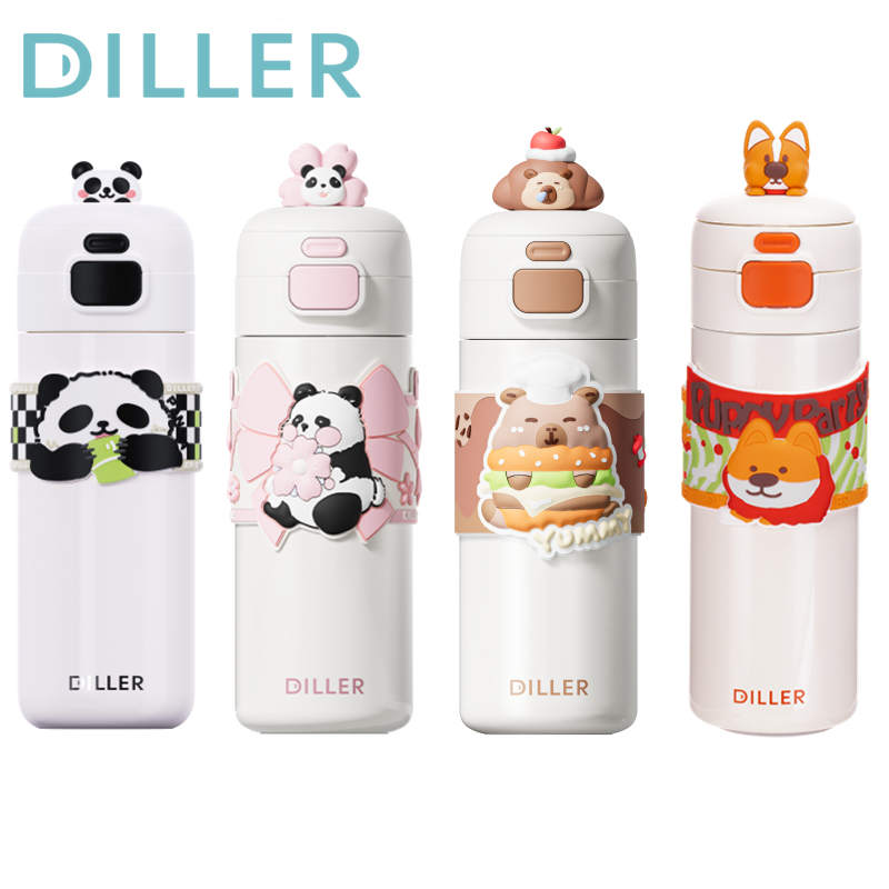 Diller Thermos Tumbler พร้อมหลอดและ Spout 316L ขวดน้ําหุ้มฉนวนสแตนเลส 480ml D9351 | Shopee Thailand